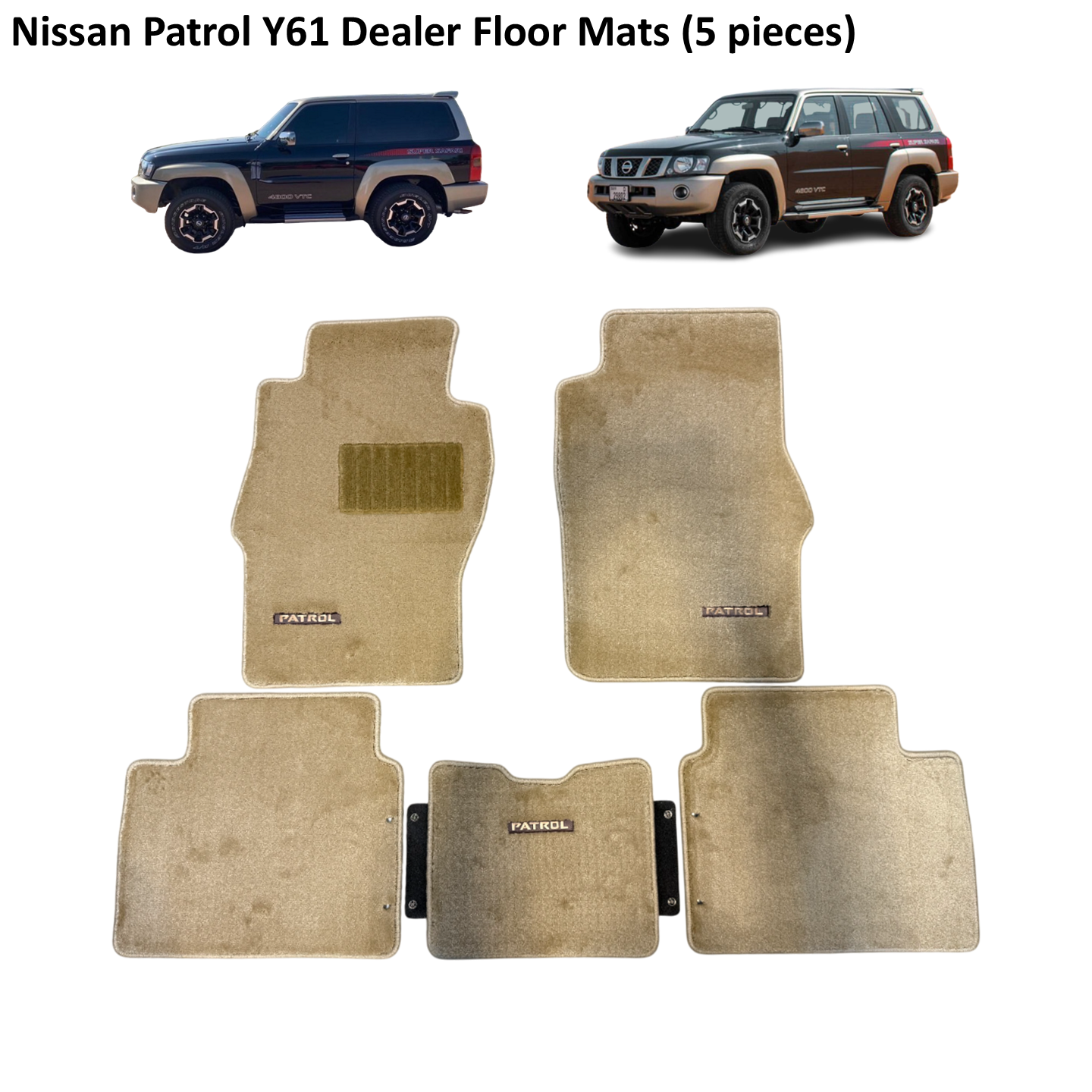 Beige Floor Mats Nissan Patrol Y61 VTC GU (with PATROL Logo) – Miles A ...