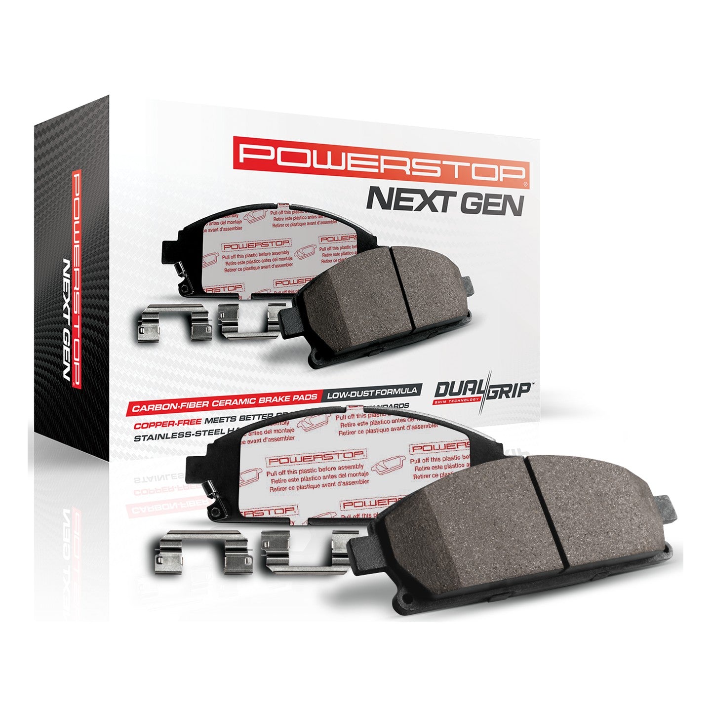Rear Carbon Fiber Ceramic Brake Pads by PowerStop NextGen NXT-1120 ...